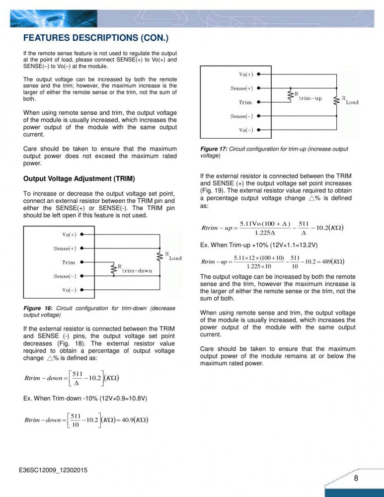 DELTA E36SC12009NRFA datasheet page 8