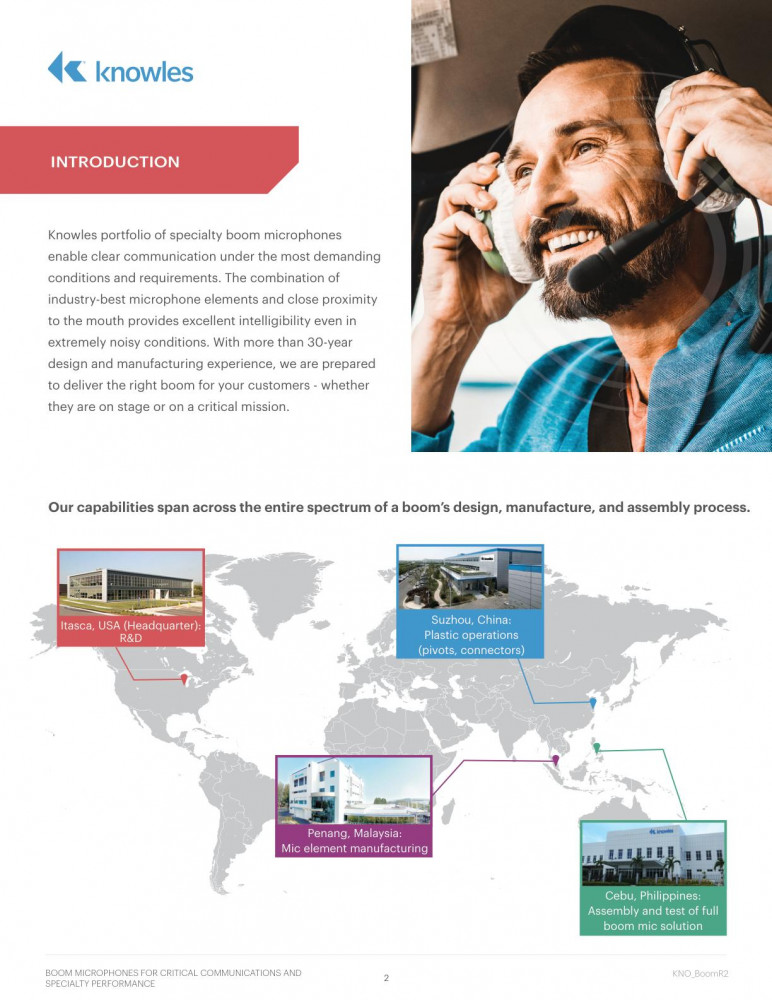 Knowles boom microphone document page 2