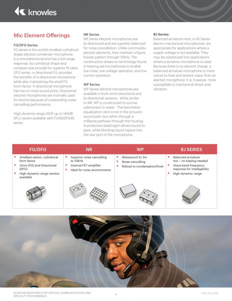 Knowles boom microphone document page 4