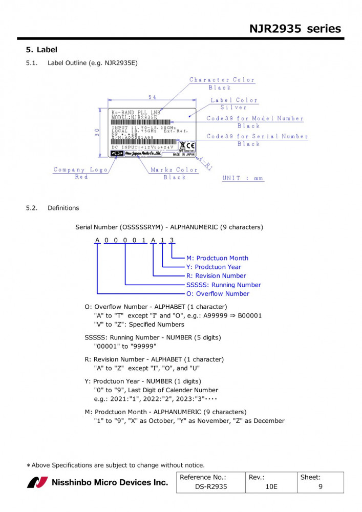 NJR2934E series datasheet page 9