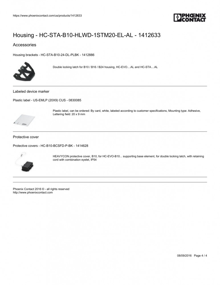 Phoenix Contact 1412633 accessories and approvals