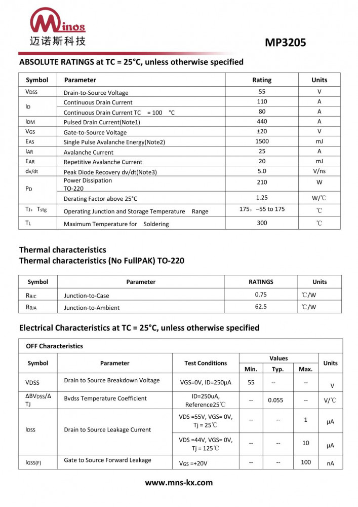 MP3205 datasheet page 2
