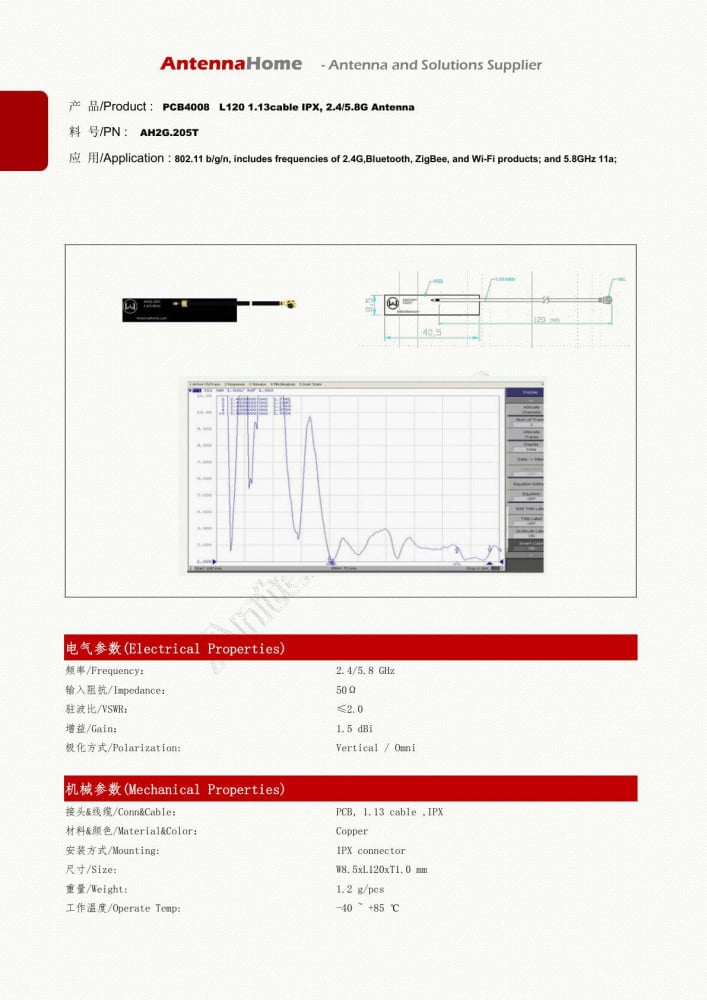AH2G.205T technical document page 1