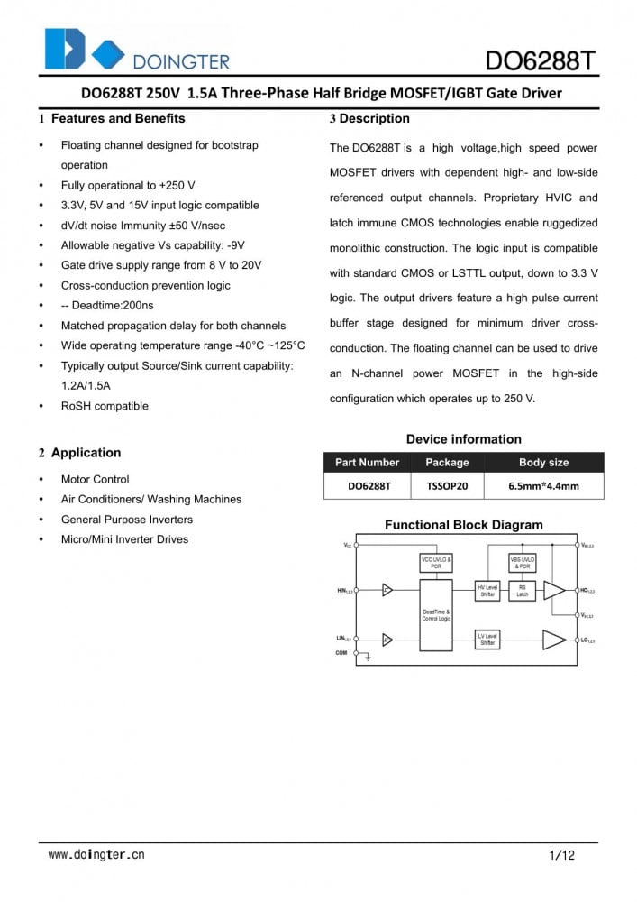 DO6288T datasheet page 1