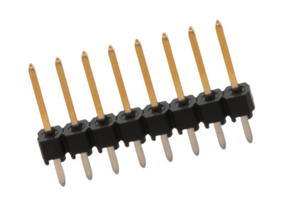 2.54mm Pitch C-Grid III Header, Single Row, Vertical, 3 Circuits, Flash Gold (Au) Stripe on 2 Sides