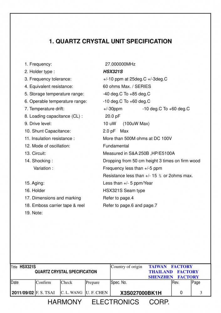 HELE X3S027000BK1H specification page 3