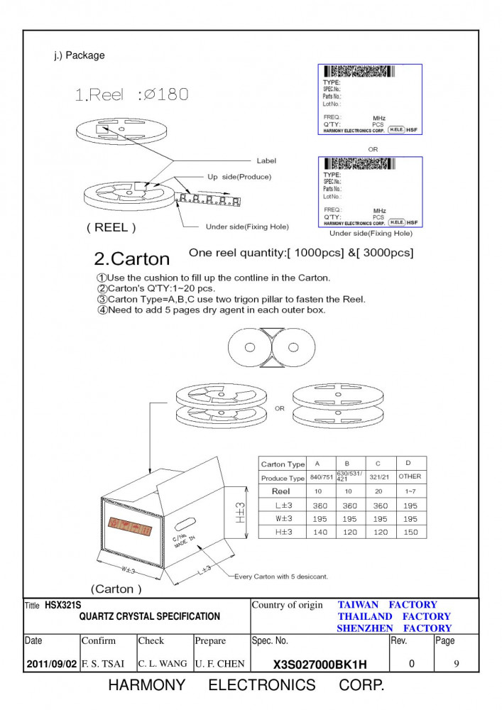 HELE X3S027000BK1H specification page 9