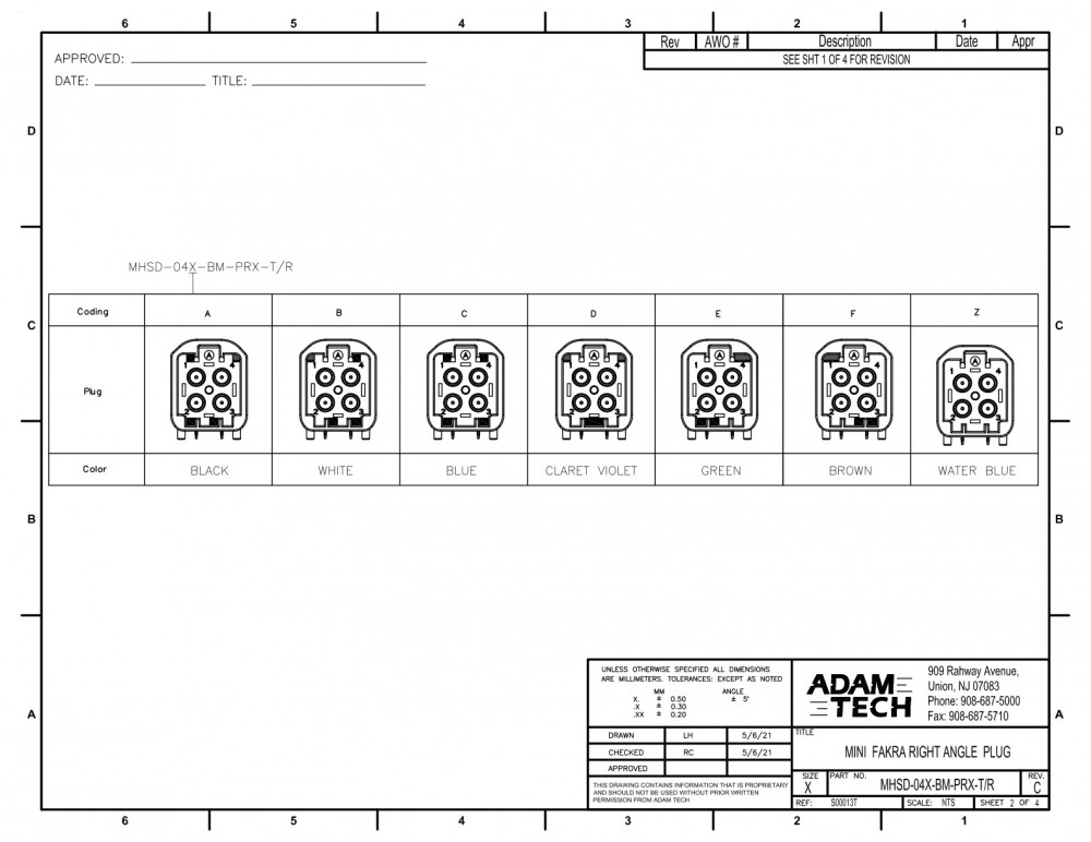MHSD-04X-BM-PRX-TR technical document page 2