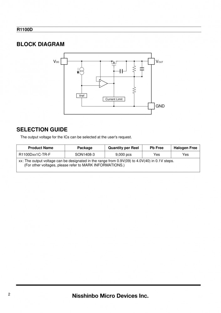 R1100 datasheet page 2