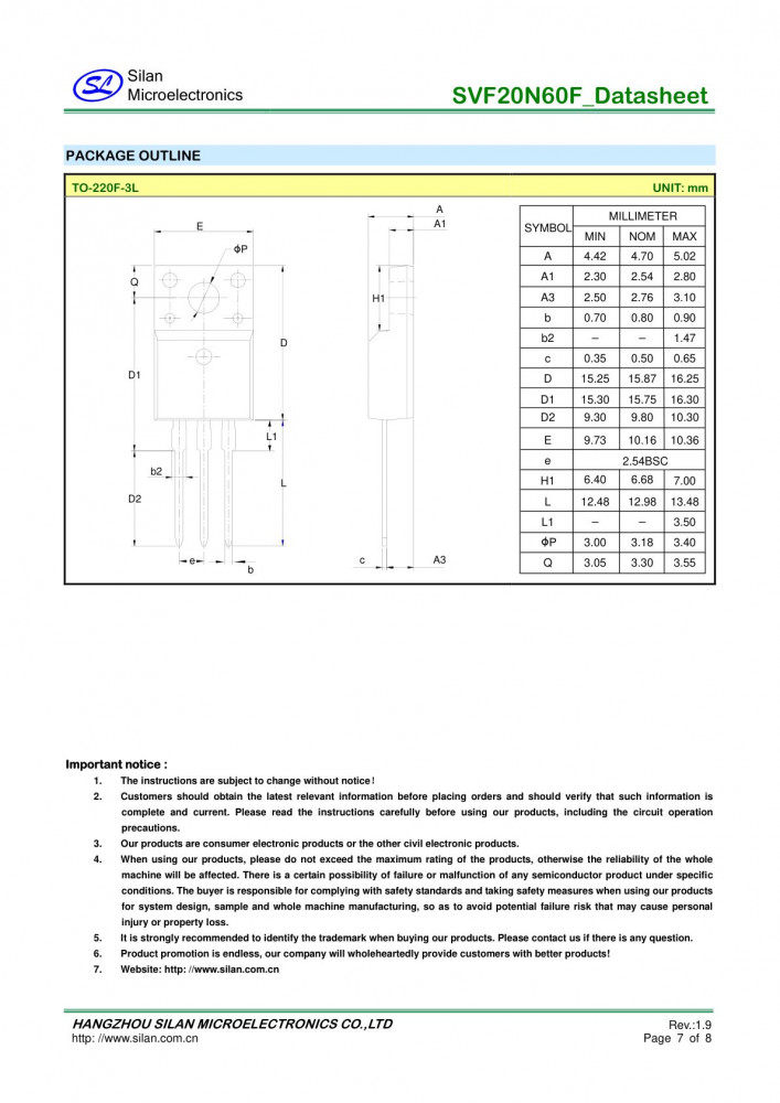 SVF20N60F datasheet page 7