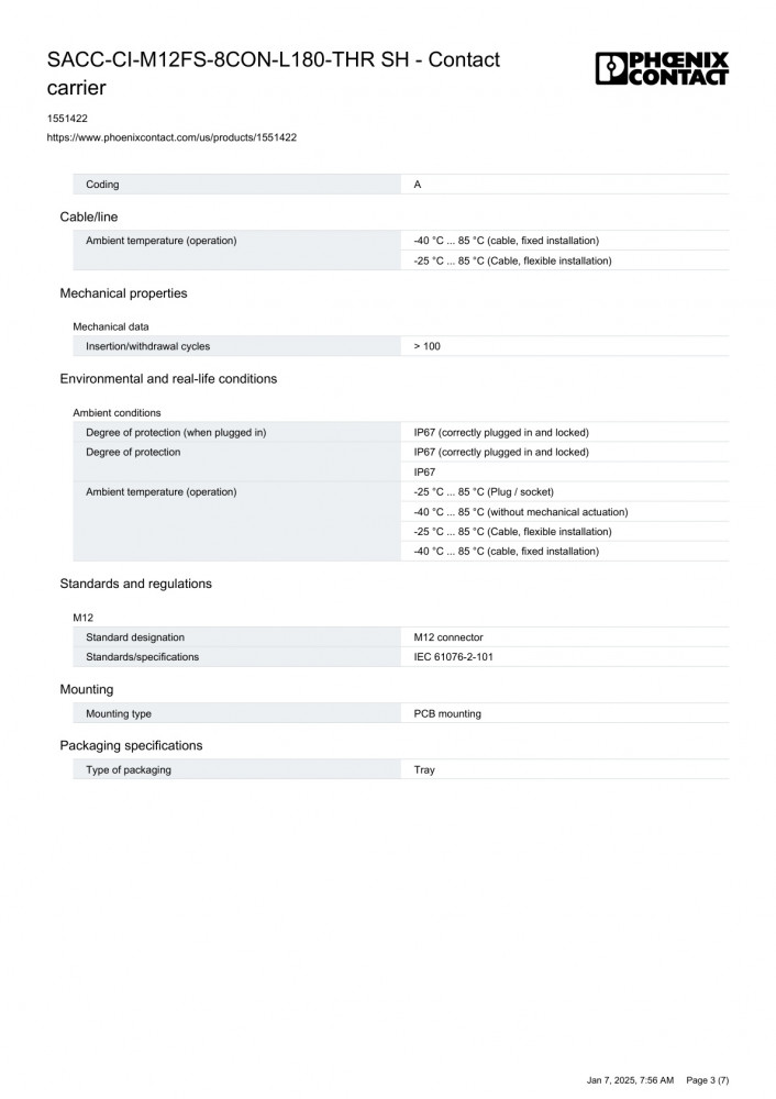 Phoenix Contact 1551422 technical document page 3