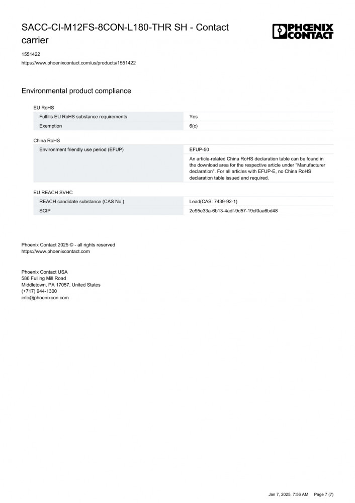 Phoenix Contact 1551422 technical document page 7