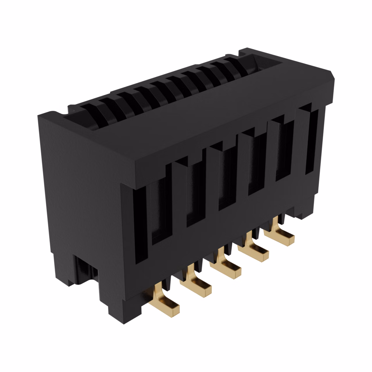 Easy-On FFC/FPC Connector, 0.50mm Pitch, Surface Mount, Vertical, Non-ZIF, Reverse Footprint, Gold Plating, Black, 10 Circuits for sale
