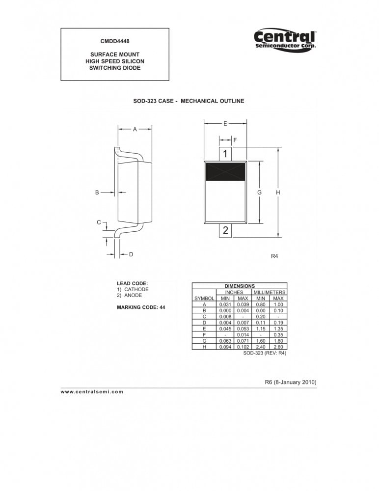 CMDD4448 datasheet page 2