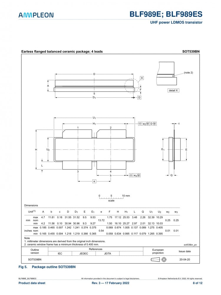 BLF989EU datasheet page 8