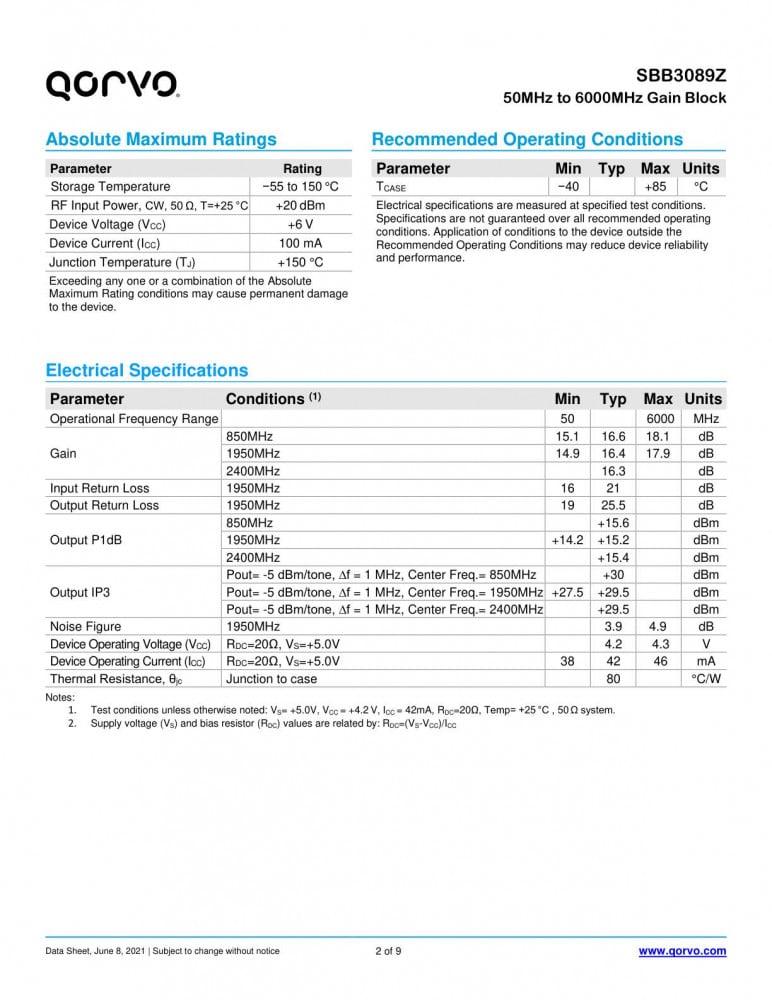 SBB3089Z technical document page 2