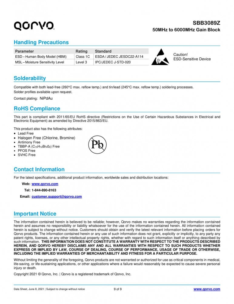 SBB3089Z technical document page 9