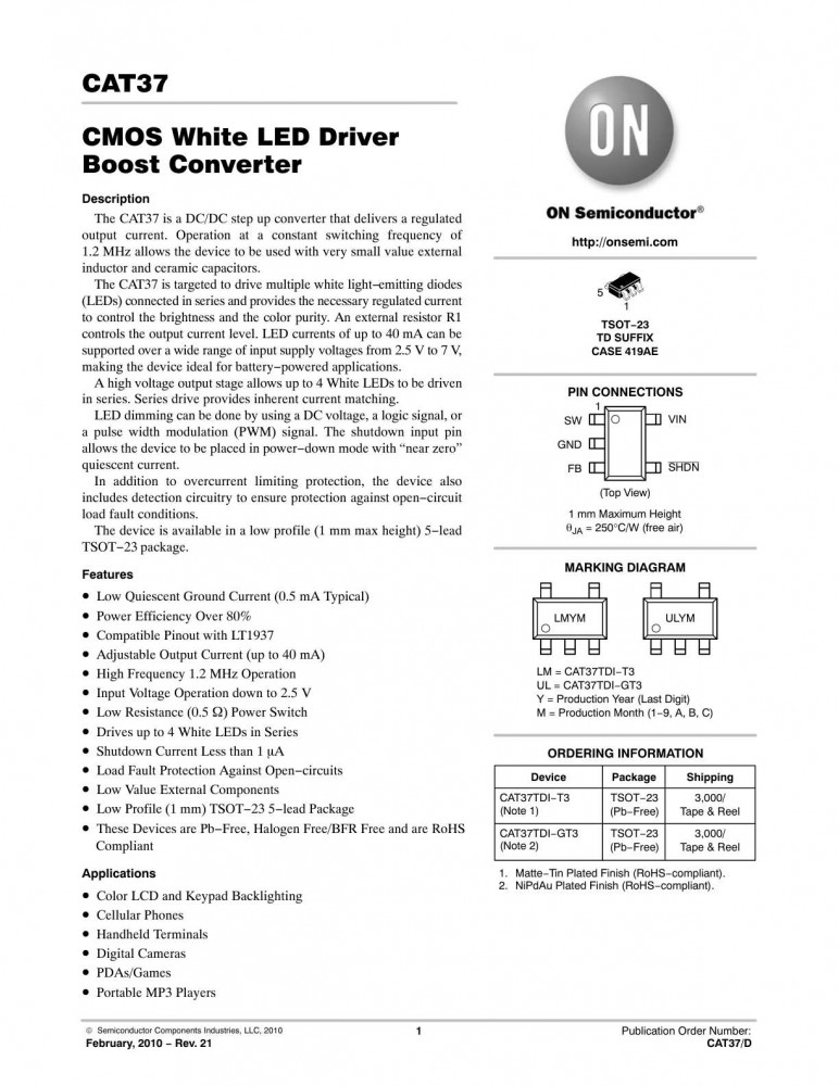CAT37 technical document page 1