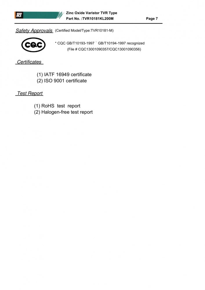 TKS TVR10181KL200M datasheet page 10