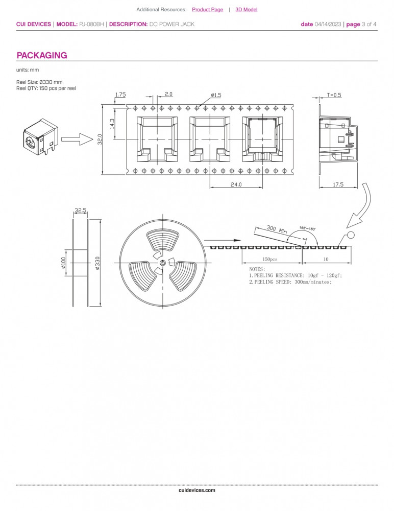 CUI PJ-080BH product document page 3