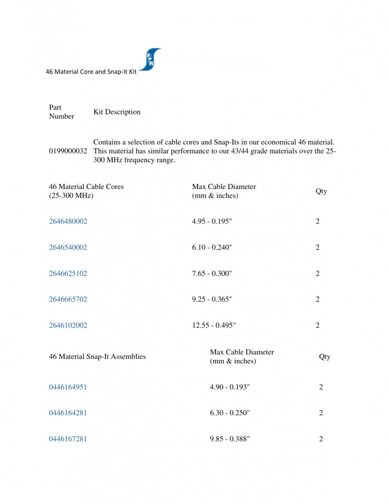 Technical document page 1 for product reference