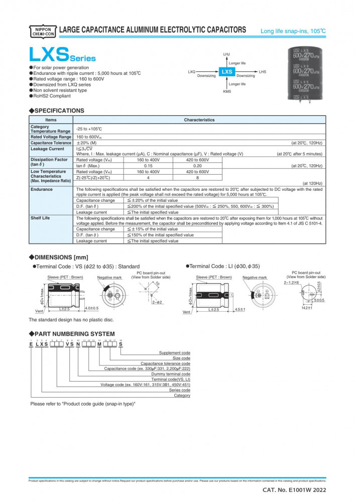 NCC LXS series technical document page 1