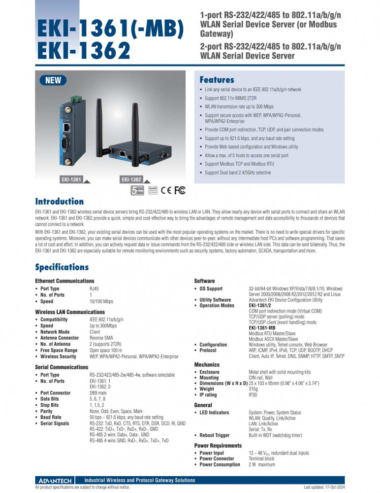 EKI-1361 technical document page 1