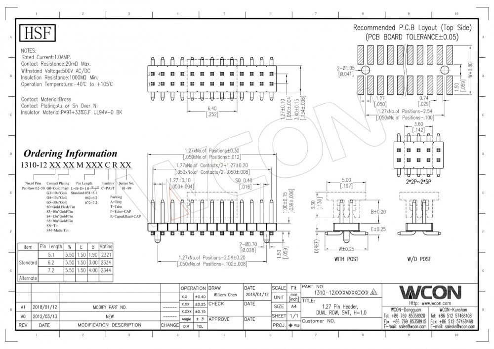 WCON 1310-1211G0M055CR02 technical drawing