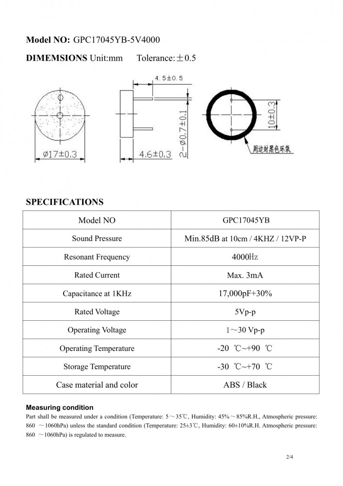 GPC17045YB-5V4000 specification page 2