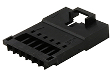 SL Wire-to-Wire Crimp Housing, Single Row, Free Hanging Plug with TPA Feature, 6 Circuits, Black for sale