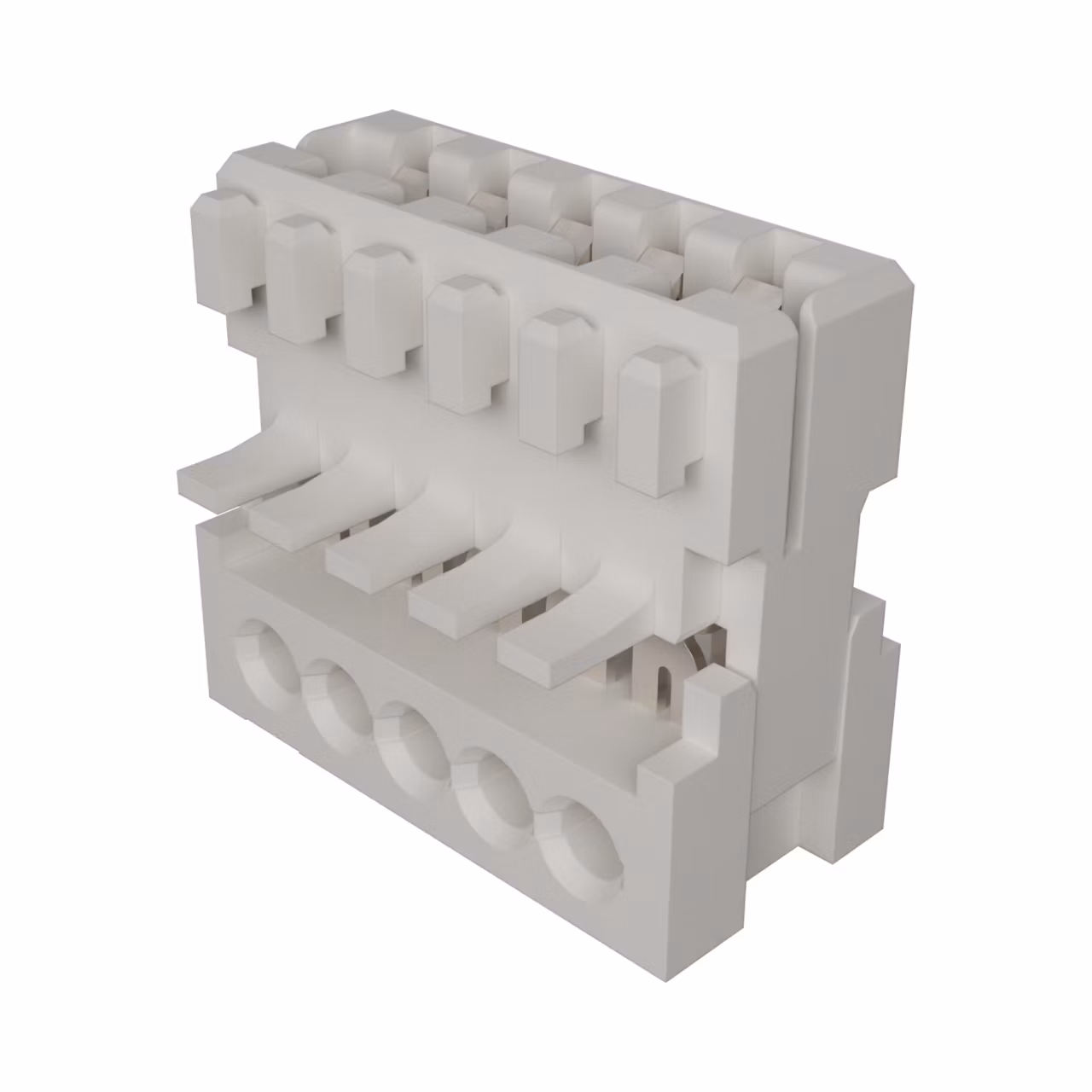 Appli-Mate RAST 2.5 IDT Housing, 2.50mm Pitch, Female, 5 Circuits, Beaded Terminal, All Position Keys, Slotted Endwalls for sale