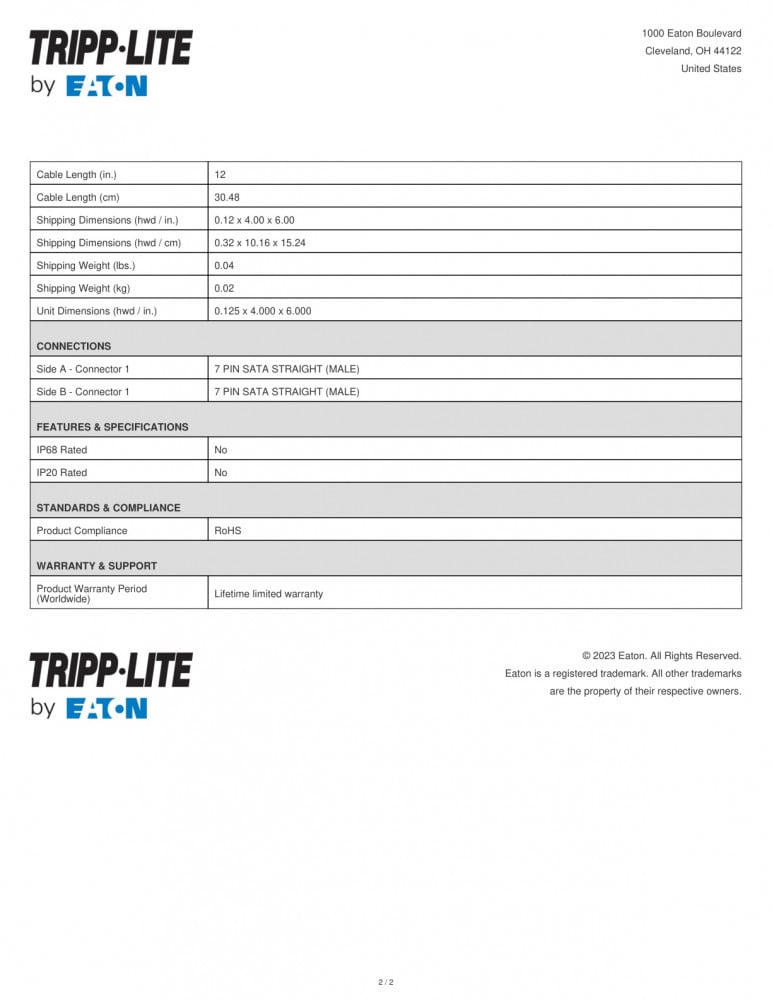 EATON P940-12I technical document page 2