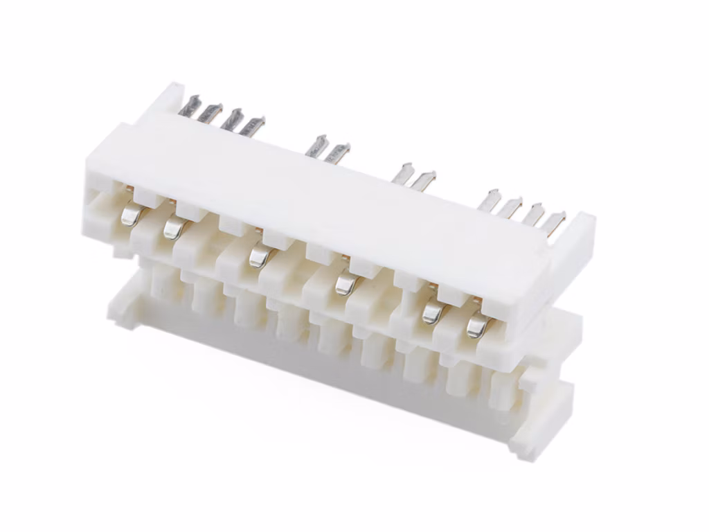 Appli-Mate RAST 2.5 IDT Housing, 2.50mm Pitch, Female, 9 Circuits, Beaded Terminal, Position Keys A & J Removed, Slotted Endwalls, Polarizing Rib Between Circuits 2 & 3