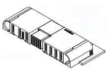EXTreme Ten60Power Right-Angle Receptacle with Side Guides, 35 Signal Circuits, Press Fit Tail