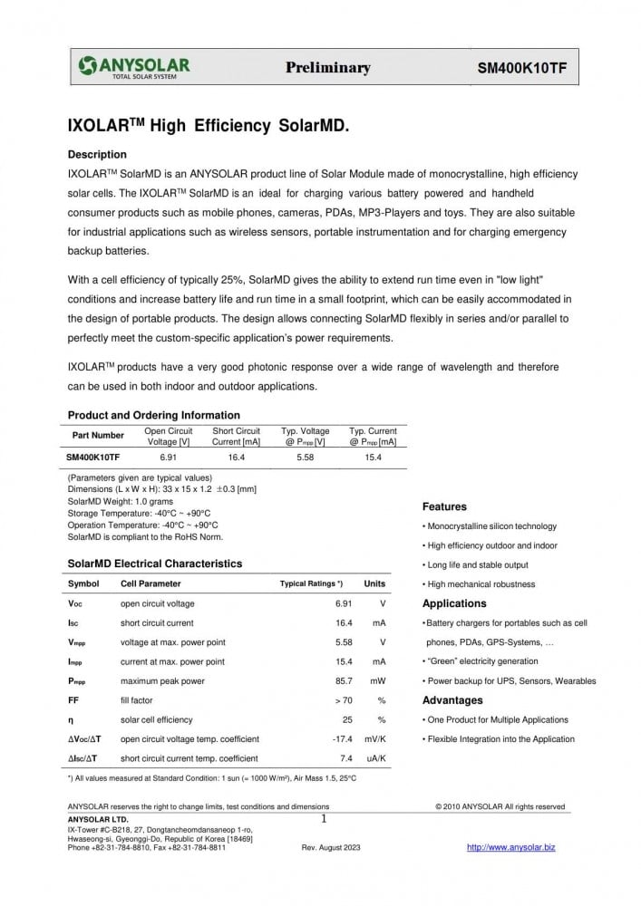 SM400K10TF datasheet page 1