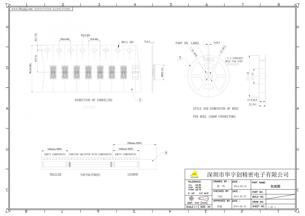 HOAUC HYCW57F-BTB2X2-6-055B technical drawing page 2
