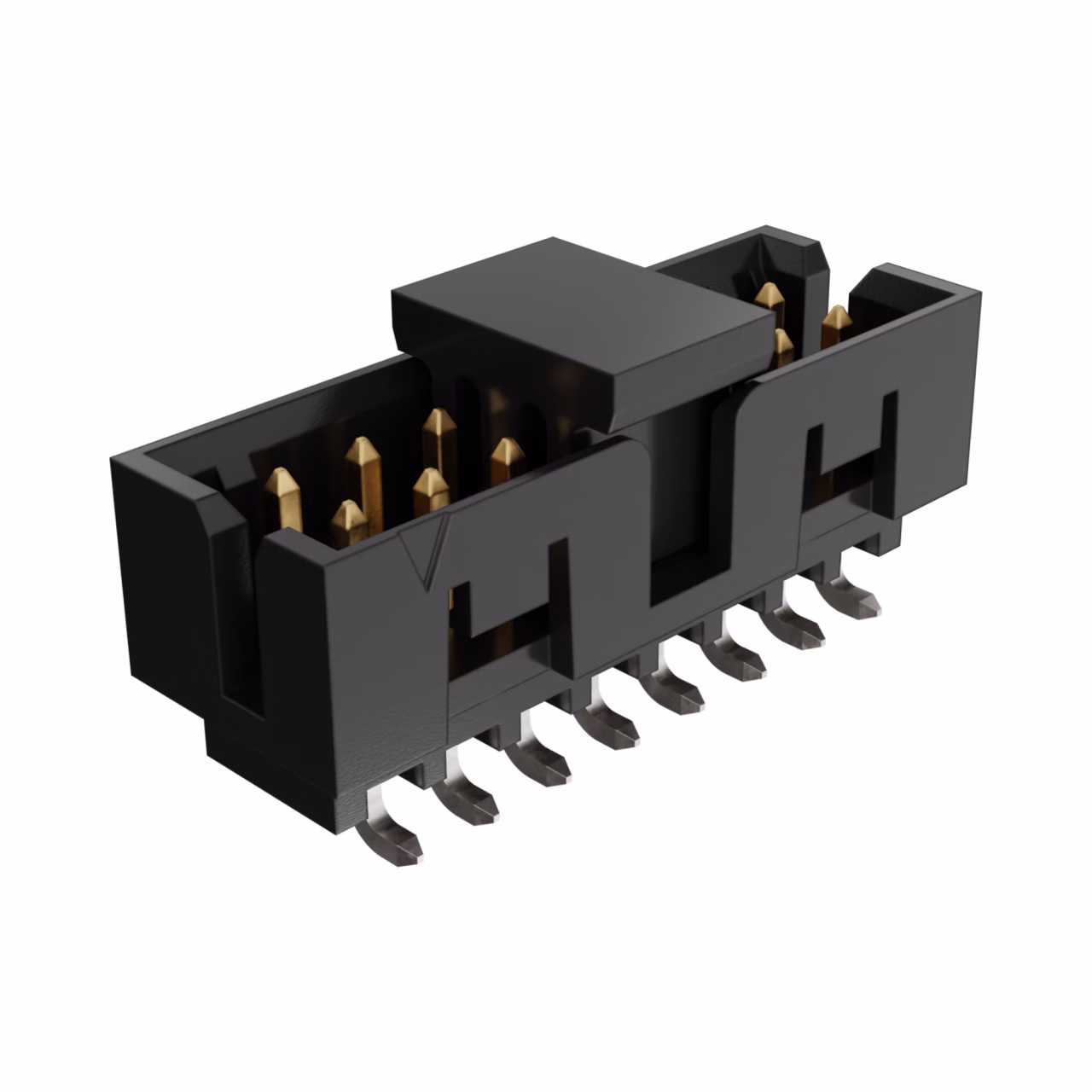 2.00mm Pitch, Milli-Grid PCB Header, Dual Row, Vertical, Surface Mount, Shrouded, 40 Circuits, 0.38µm Gold (Au) Plating, Dual Side Slots, Dual Friction Locks, Center Polarization, with Cap, Tube
