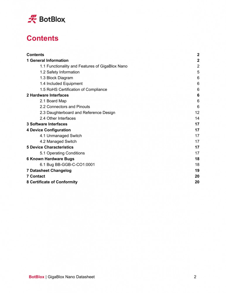 GigaBlox Nano datasheet page 2