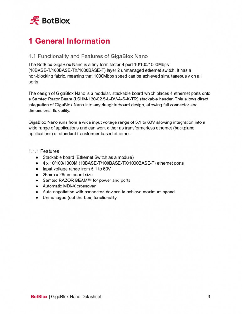 GigaBlox Nano datasheet page 3