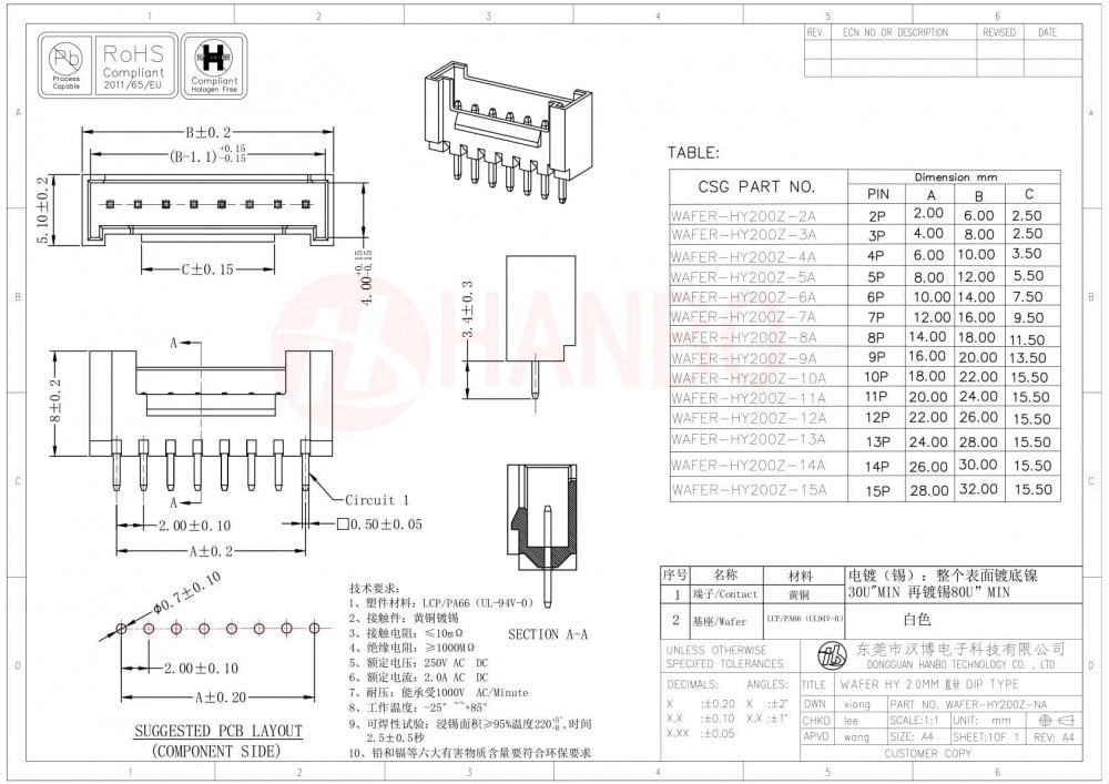 WAFER-HY200 series technical drawing page 3