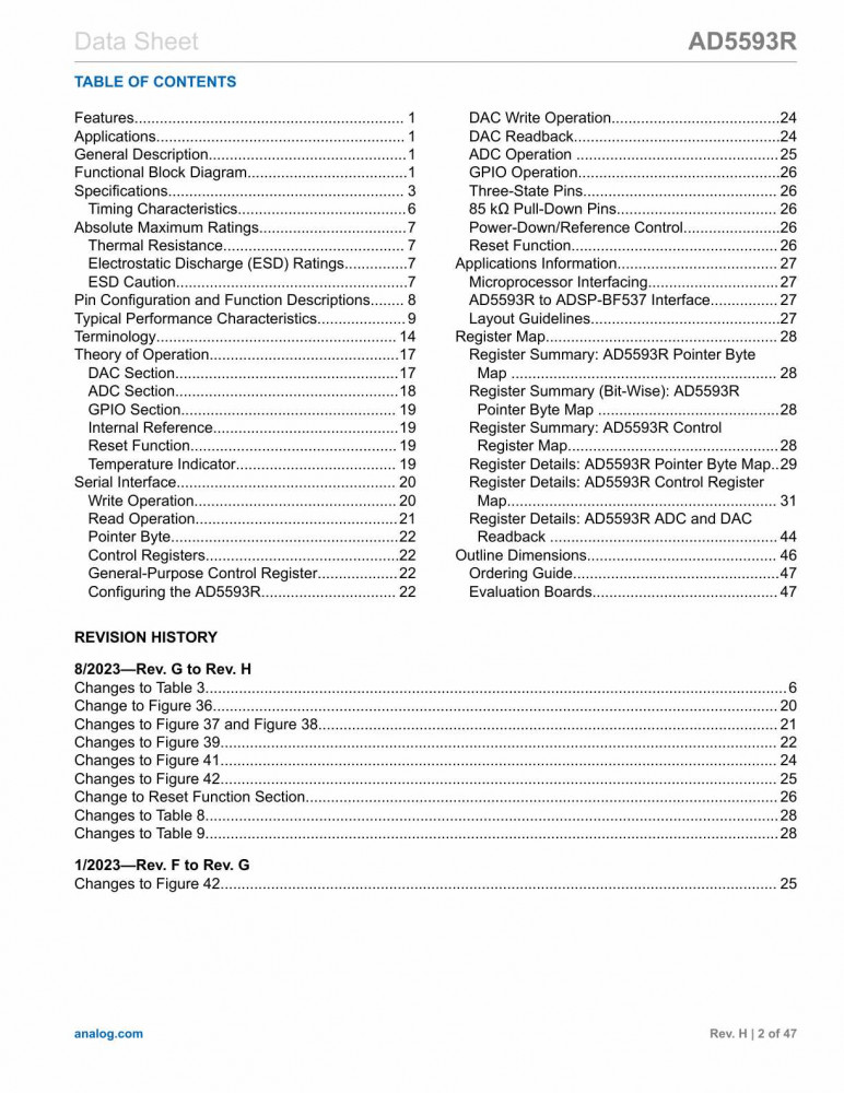 AD5593R technical document page 2
