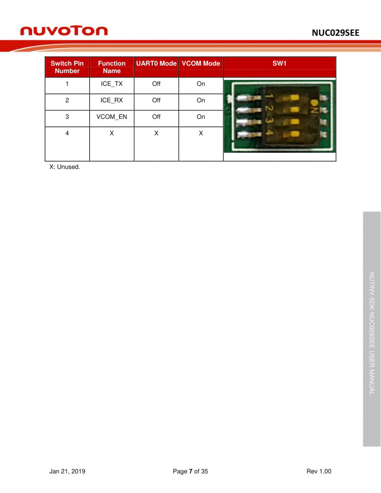 NuTiny-SDK-NUC029SEE manual page 7