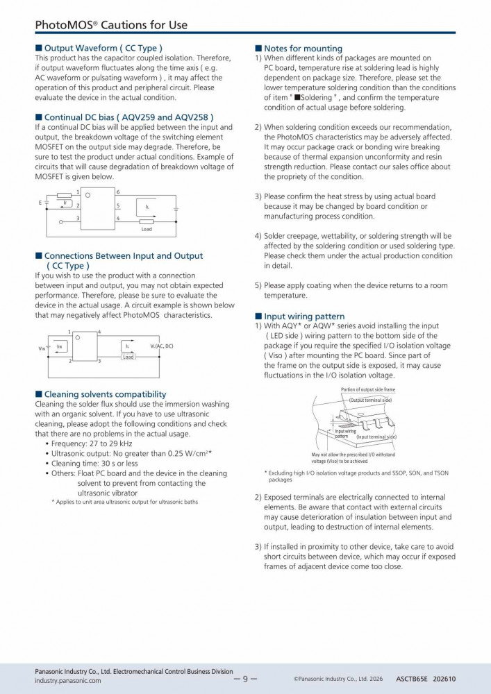 AQY211G2SX datasheet page 9