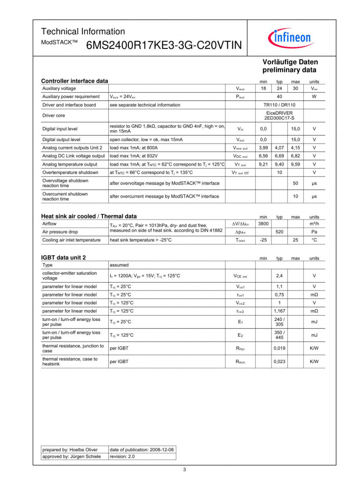 Infineon technical document page 3