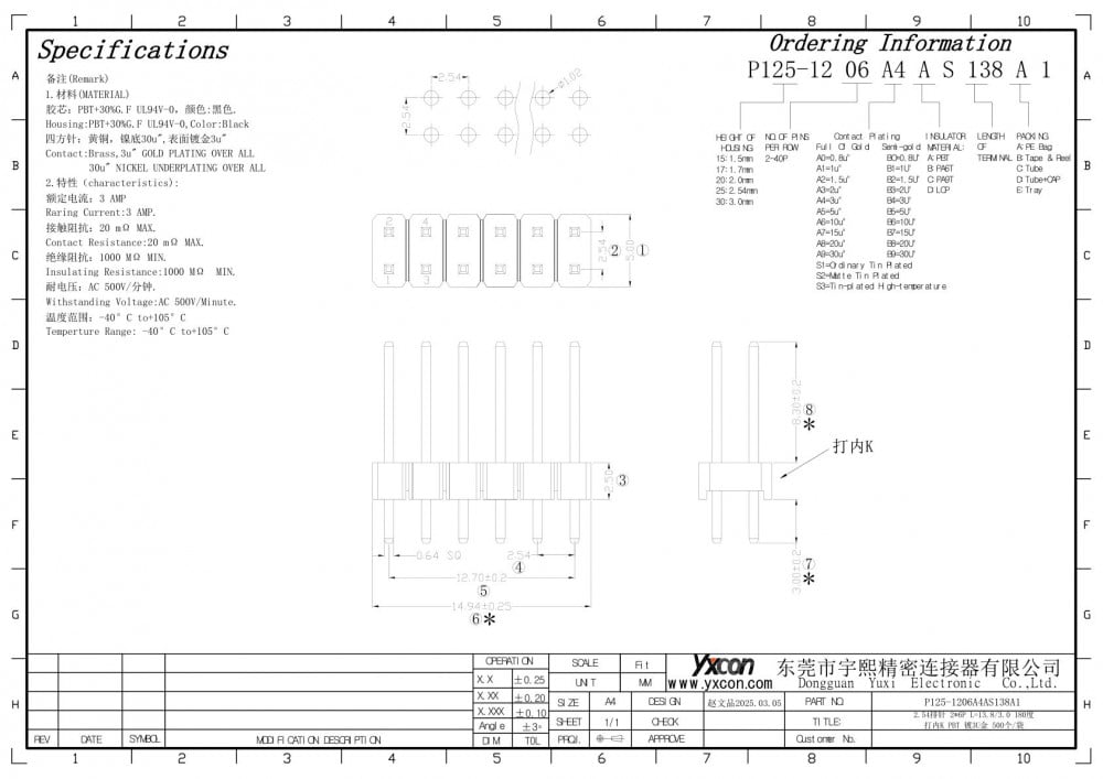 P125-1206A4AS138A1 technical document page