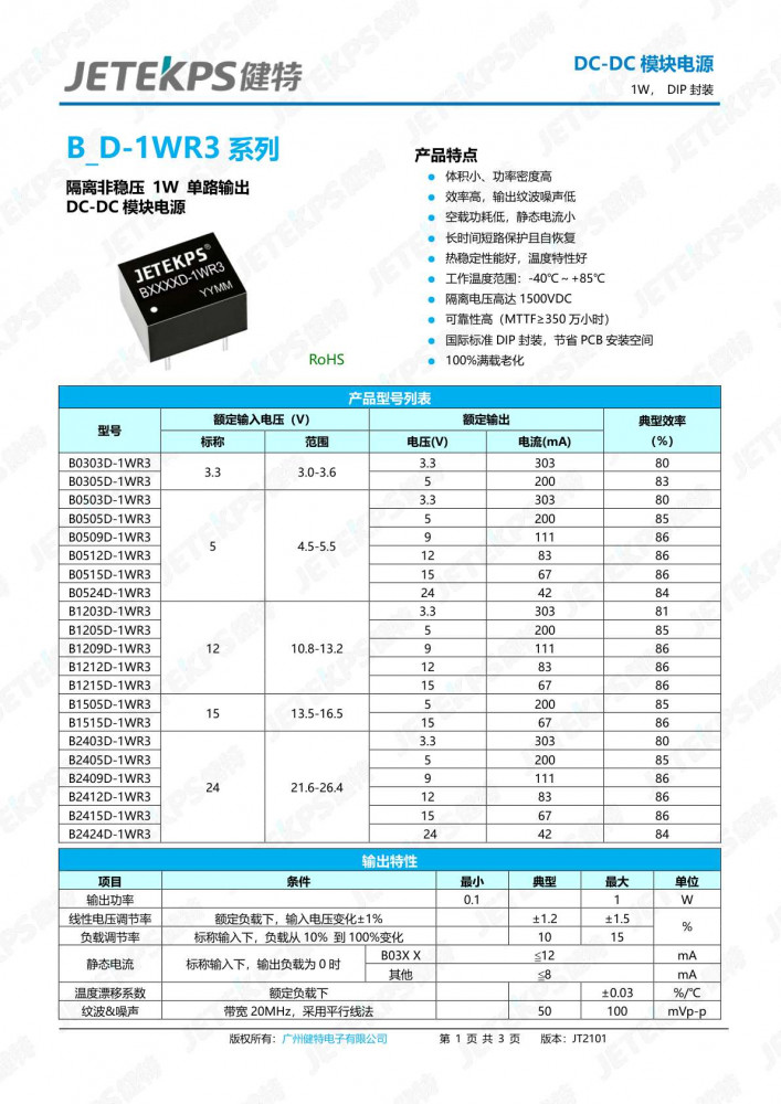 B2412D-1WR3 datasheet page 1