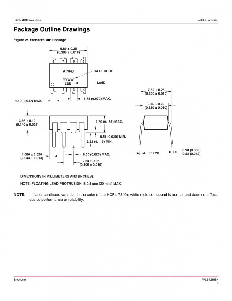 HCPL-7840 datasheet page 3