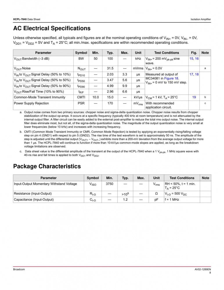 HCPL-7840 datasheet page 8
