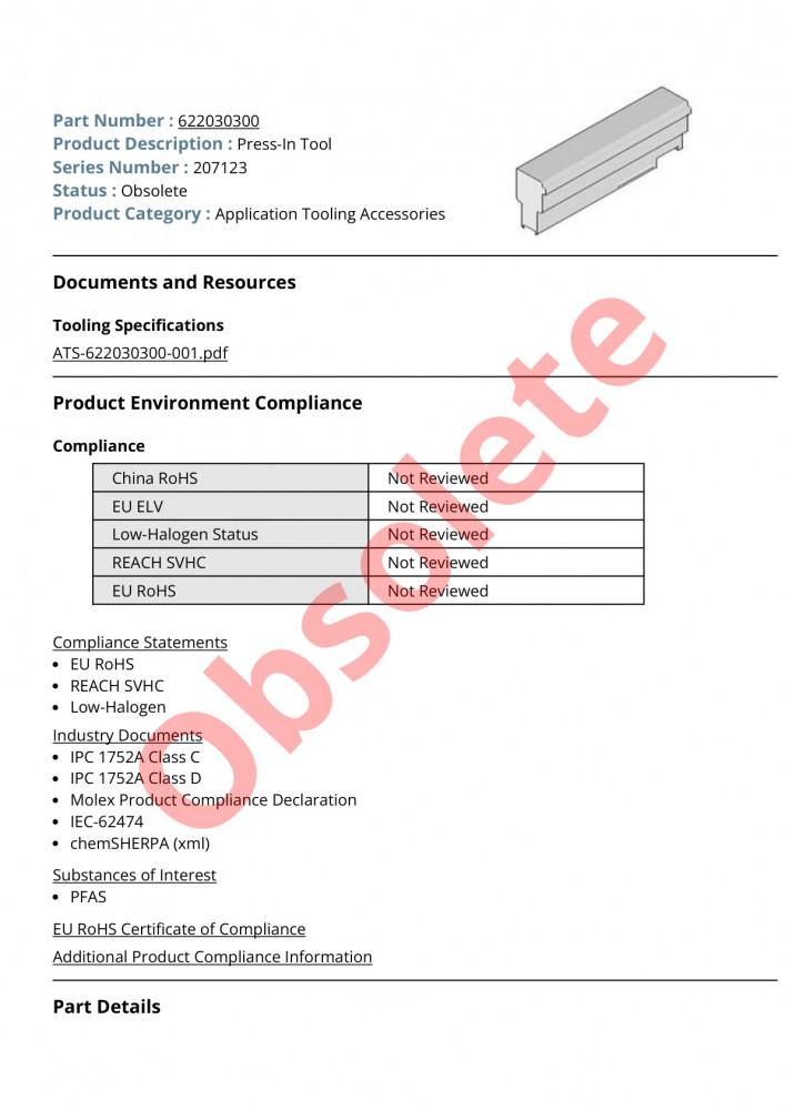 Tooling specification document page 1