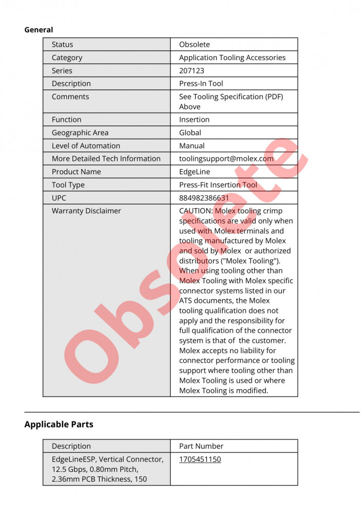 Tooling specification document page 2